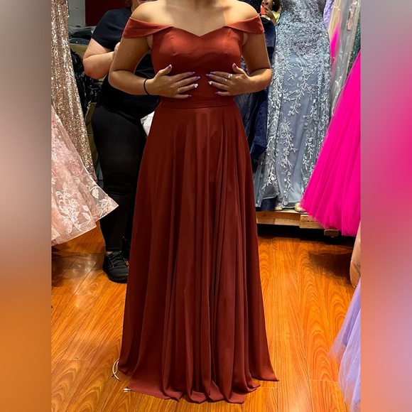 Dresses | Off The Shoulder Floor Length Bridesmaids Formal Dress With ...